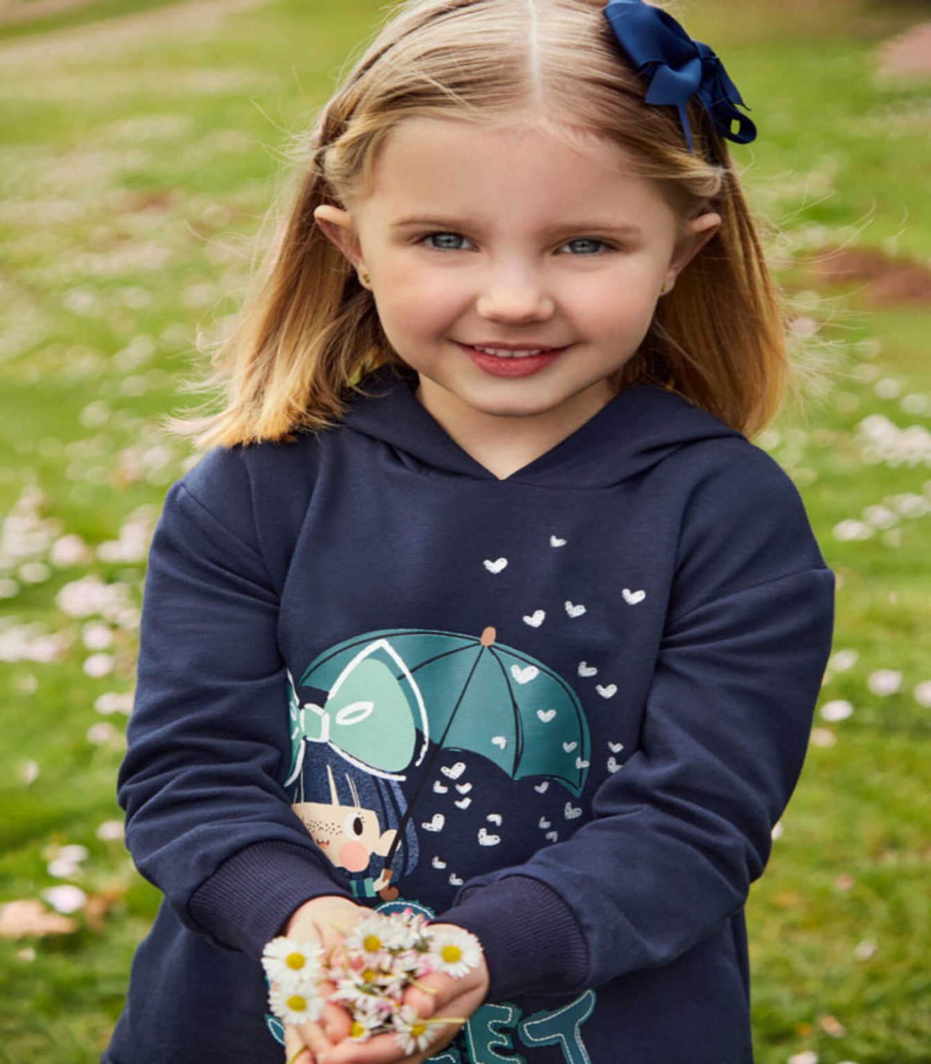 Vestido de felpa para niña ecofriends 4967 Marino - Koko's Peques